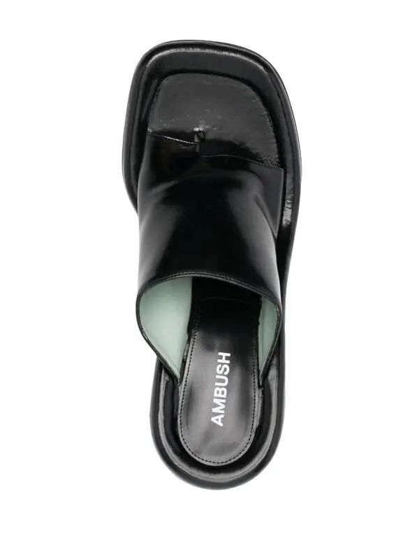 AMBUSH Leather High Heel Sandals - Black