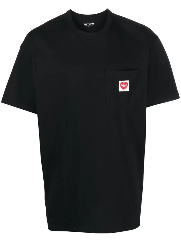 Carhartt Work In Progress Logo-patch Cotton T-shirt - Black
