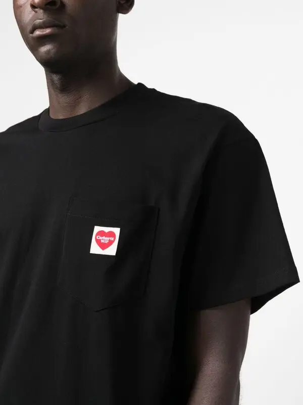 Carhartt Work In Progress Logo-patch Cotton T-shirt - Black