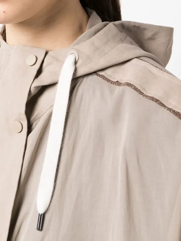 Brunello Cucinelli Monili-embellished Cotton Coat
