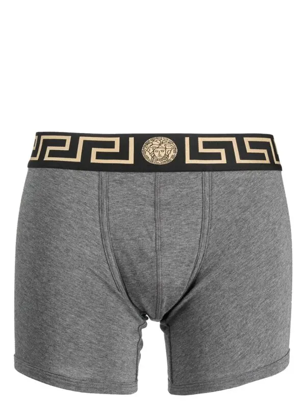 Versace Logo-waist Boxer Briefs - Grey