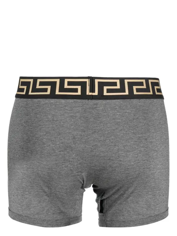 Versace Logo-waist Boxer Briefs - Grey