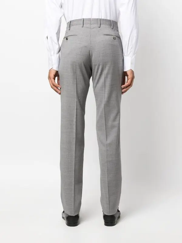 PT TORINO Tailored-cut Tapered Trousers - Grey