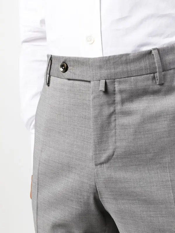 PT TORINO Tailored-cut Tapered Trousers - Grey