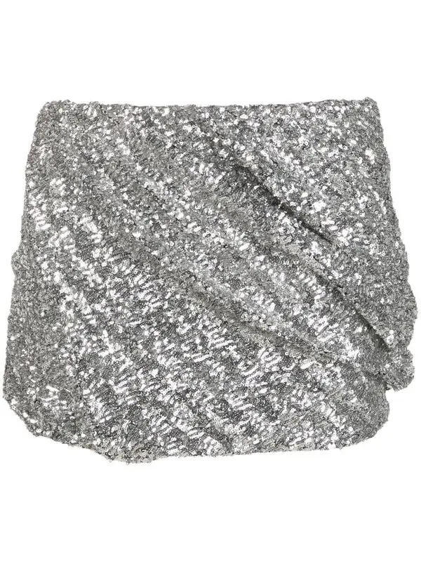 Attico Sequin-embellished Miniskirt