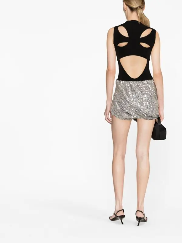 Attico Sequin-embellished Miniskirt