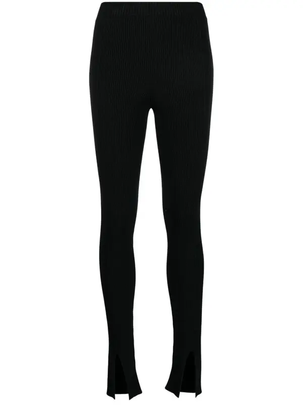 AERON Front-slit Ribbed Leggings