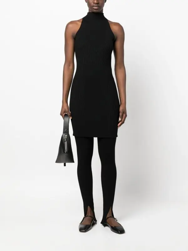 AERON Front-slit Ribbed Leggings
