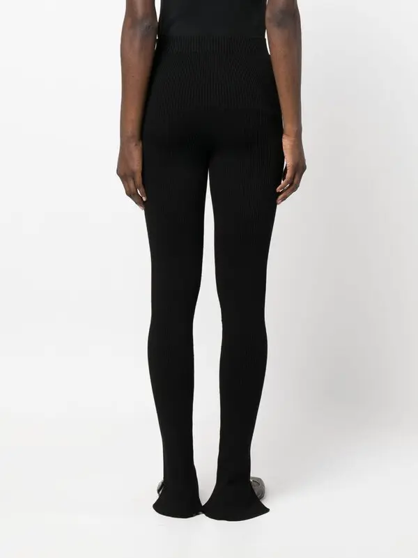 AERON Front-slit Ribbed Leggings