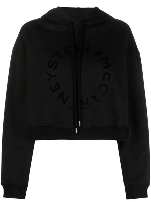 Stella McCartney Logo-print Cropped Sweatshirt - Black