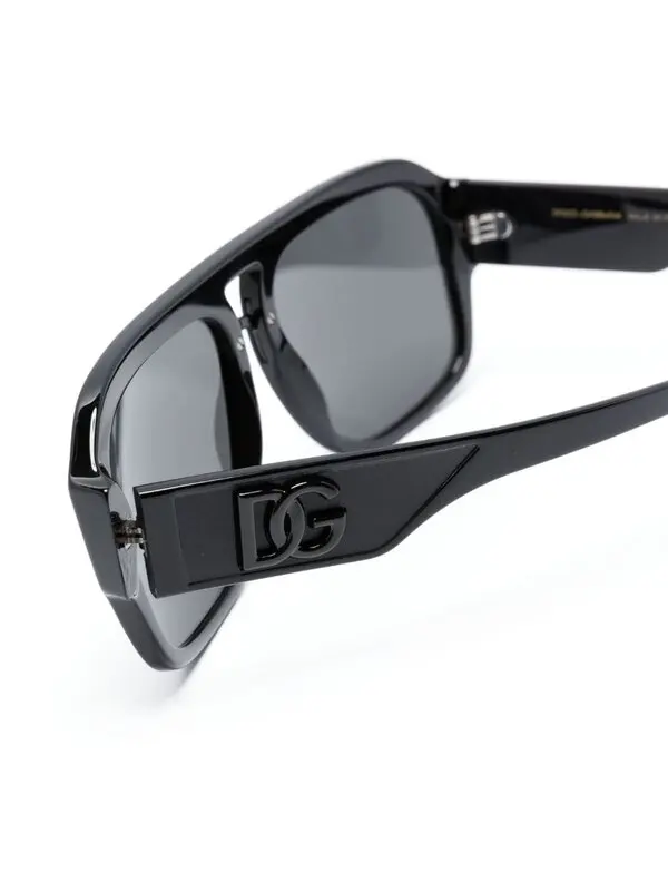 Dolce & Gabbana Logo Plaque Pilot Sunglasses