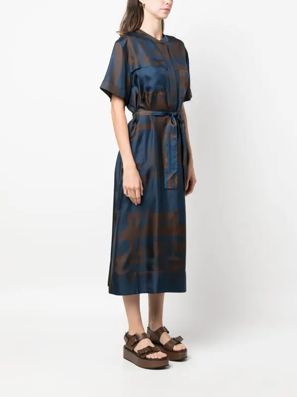 Soeur Thailand Abstract-print Silk Dress