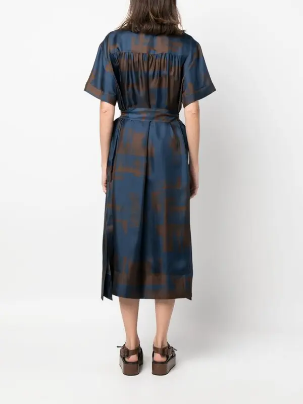 Soeur Thailand Abstract-print Silk Dress