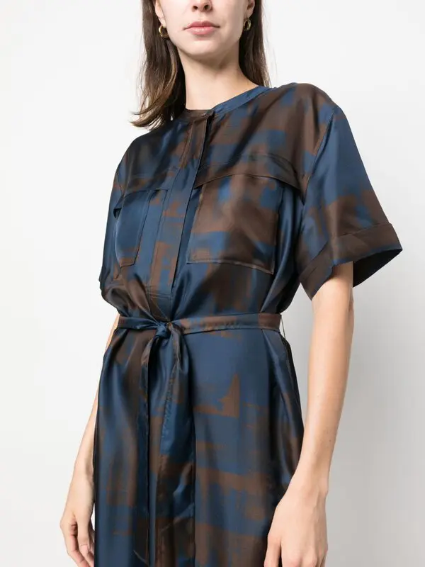 Soeur Thailand Abstract-print Silk Dress