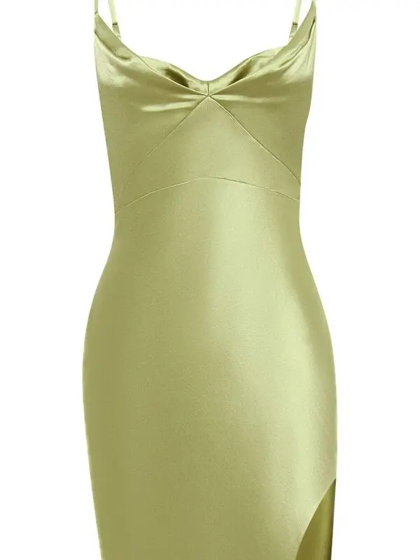 nicholas ariah satin-finish dress Nicholas Ariah Satin-Finish Dress In Green - 50% Off