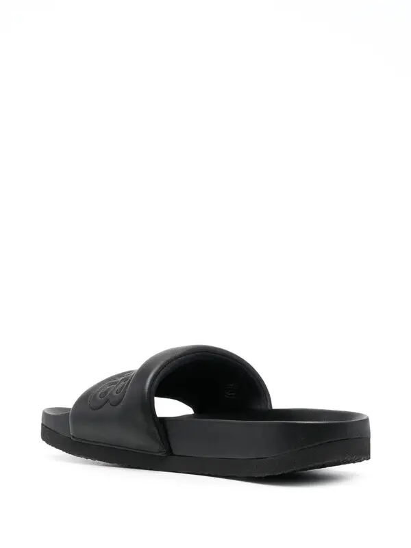 AMBUSH Logo Quilted Slides - Black