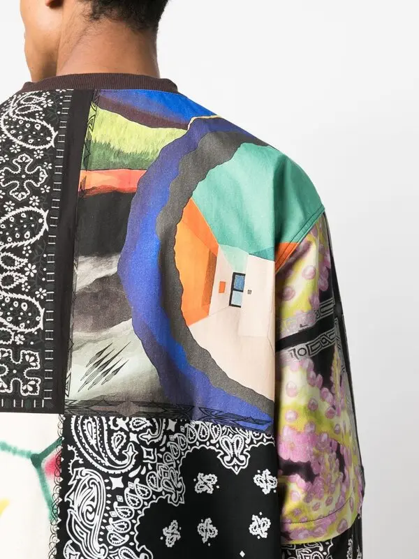CHILDREN OF THE DISCORDANCE Patchwork Pattern-print Jumper