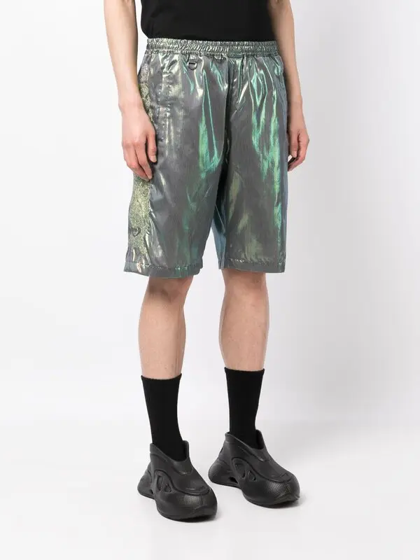 DOUBLET Hologram Lamé Bermuda Shorts