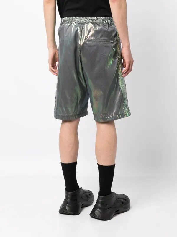 DOUBLET Hologram Lamé Bermuda Shorts