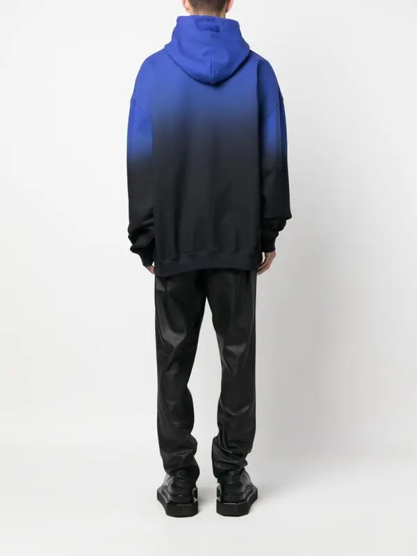 Vetements Logo Print Distressed Hoodie