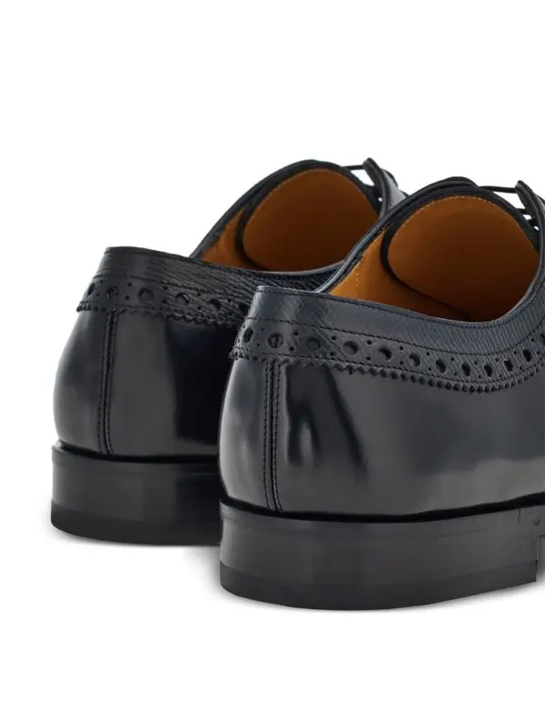 FERRAGAMO Tonal-stitching Leather Derby Shoes