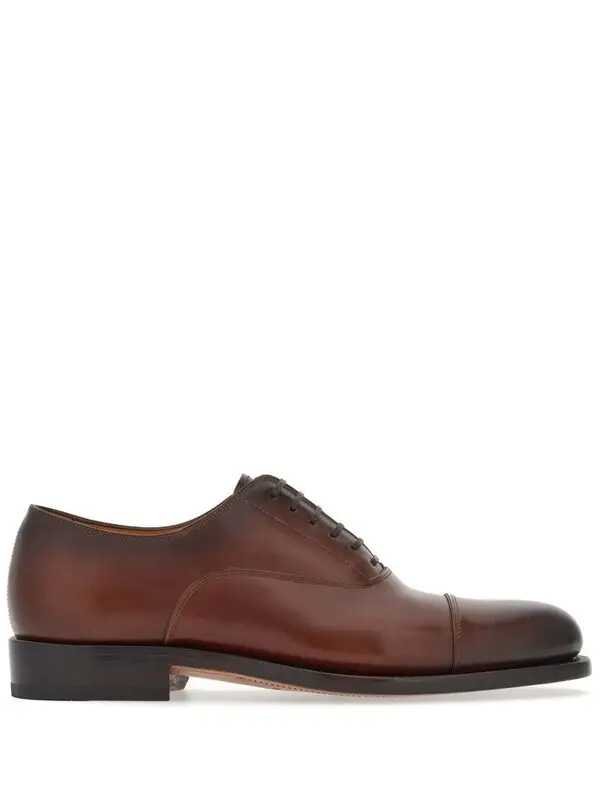 FERRAGAMO Tramezza Oxford Cap Toe Lace-up Shoes - Brown