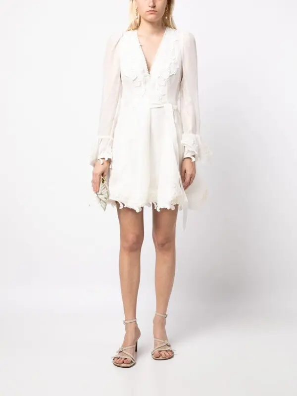 Zimmermann Wonderland Lace-appliqué Minidress