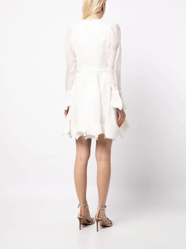 Zimmermann Wonderland Lace-appliqué Minidress