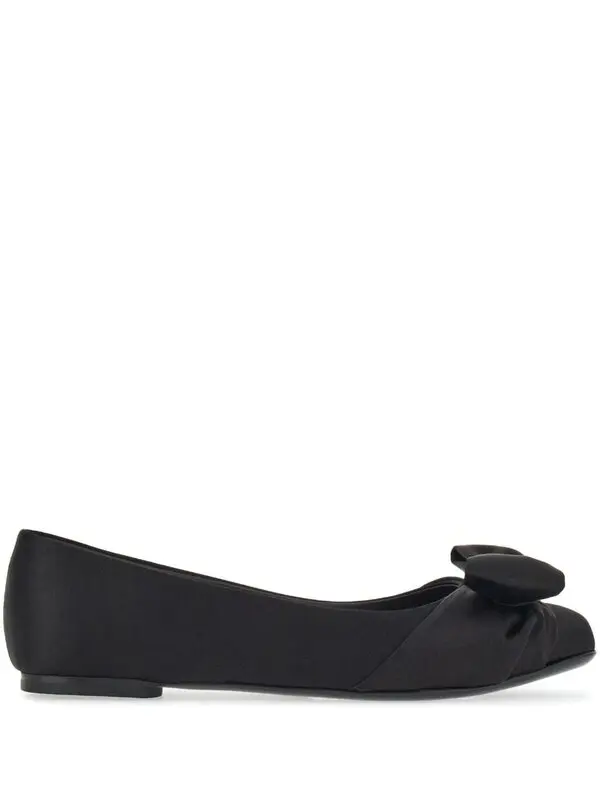 FERRAGAMO Vara Bow-detailing Ballerinas - Black