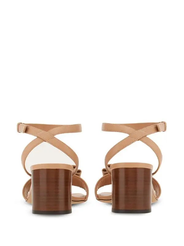 FERRAGAMO 55mm Block Heel Bow Detail Sandals
