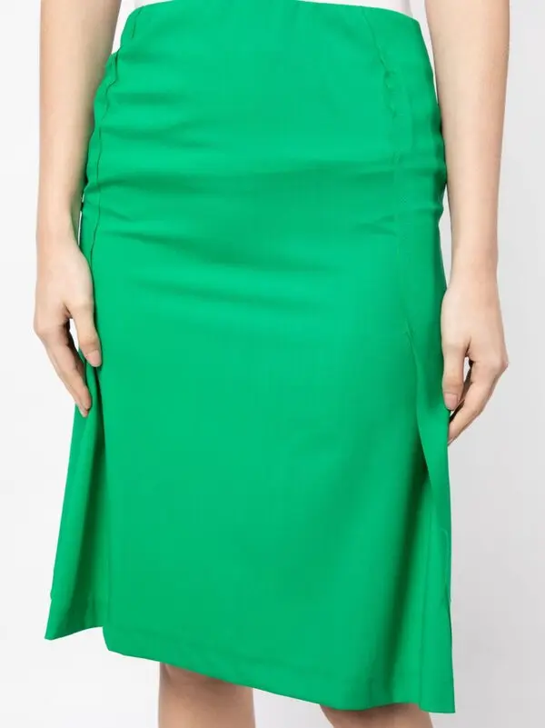 Raf Simons Pleated-panel Midi Skirt
