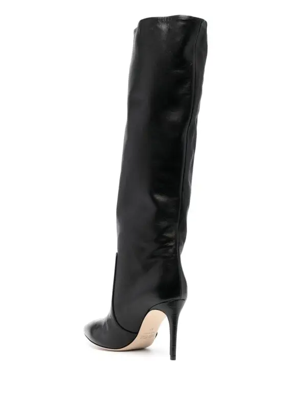 Paris Texas Stiletto 85mm Leather Boots - Black