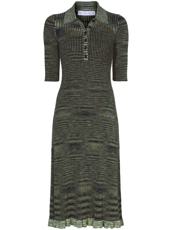 Proenza Schouler White Label Space-dye Polo Dress