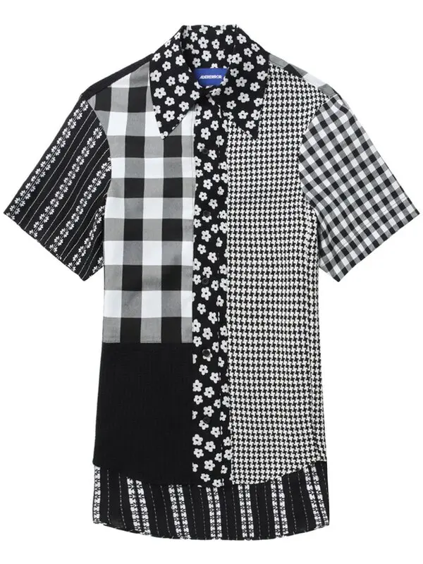 ADER ERROR Amb Patchwork Short-sleeve Shirt - Black