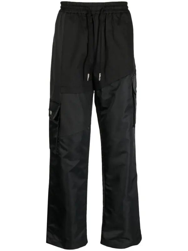 FENG CHEN WANG Panelled Drawstring Wide-leg Trousers