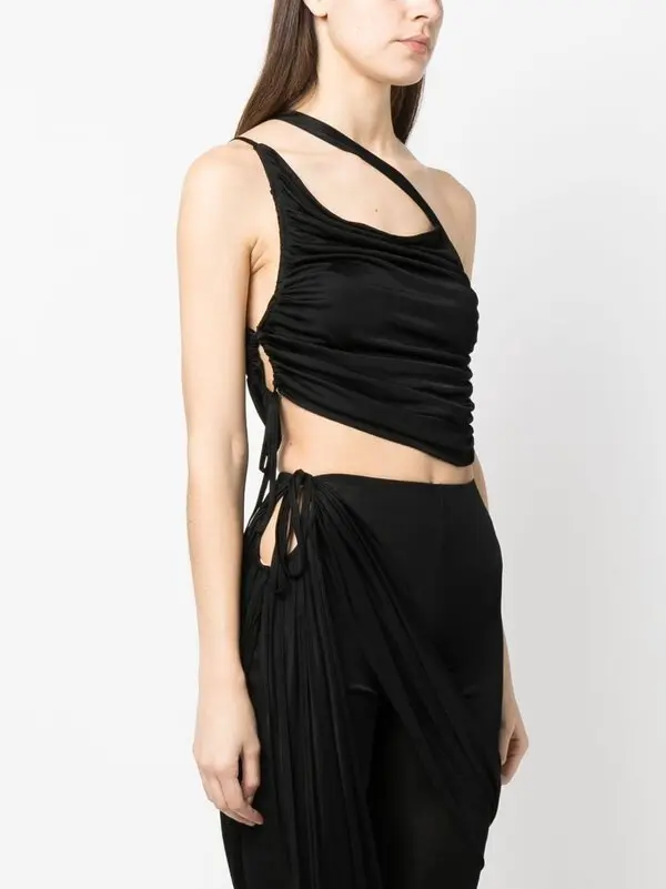 ANDREĀDAMO One-shoulder Draped Top