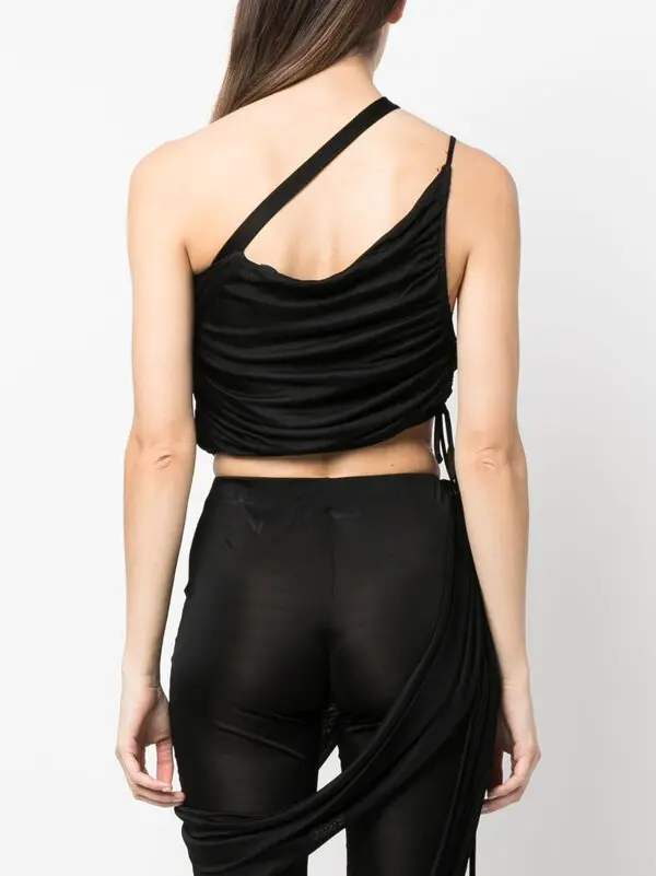 ANDREĀDAMO One-shoulder Draped Top
