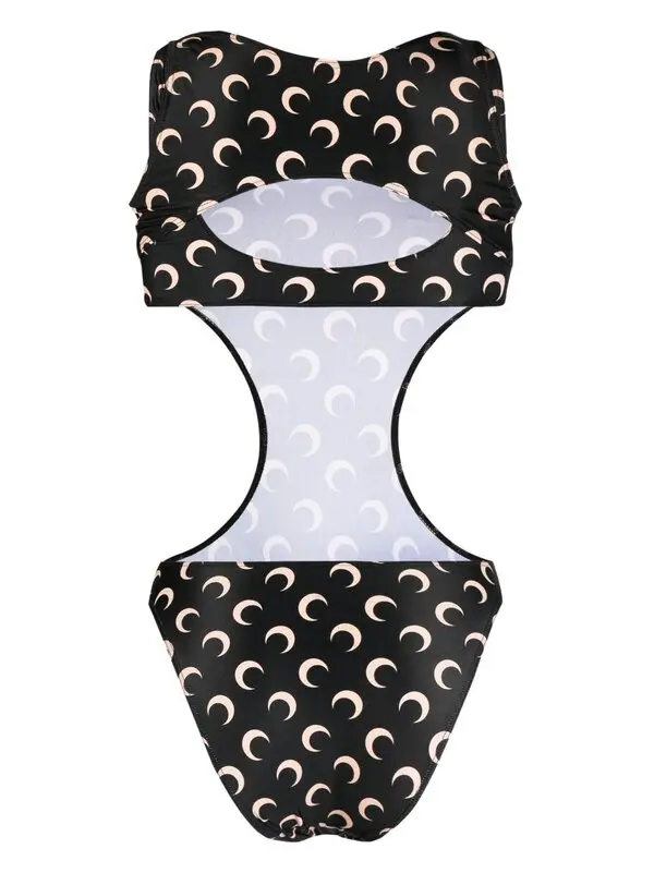MARINE SERRE Active Crescent Moon-print Swimsuit