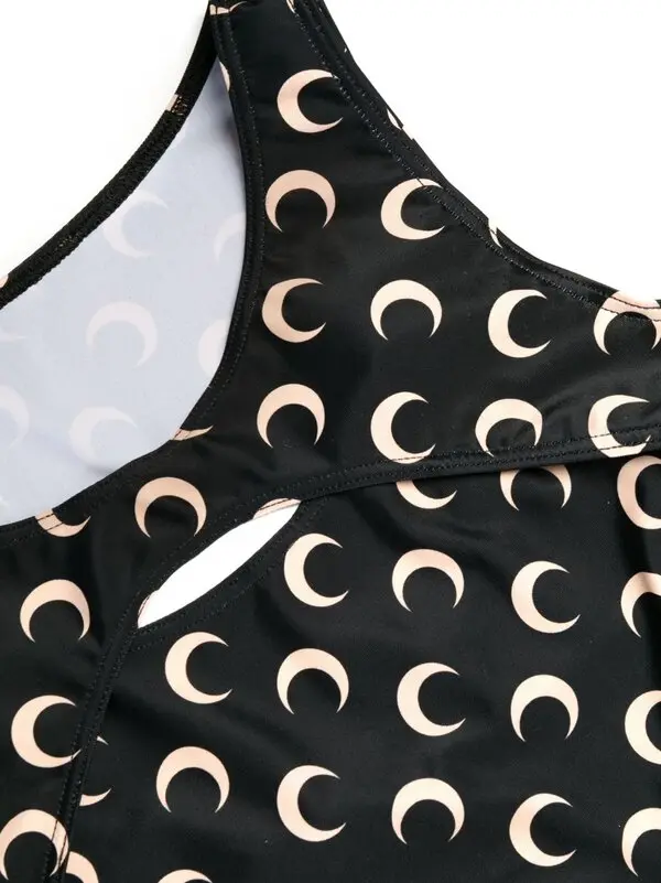 MARINE SERRE Active Crescent Moon-print Swimsuit