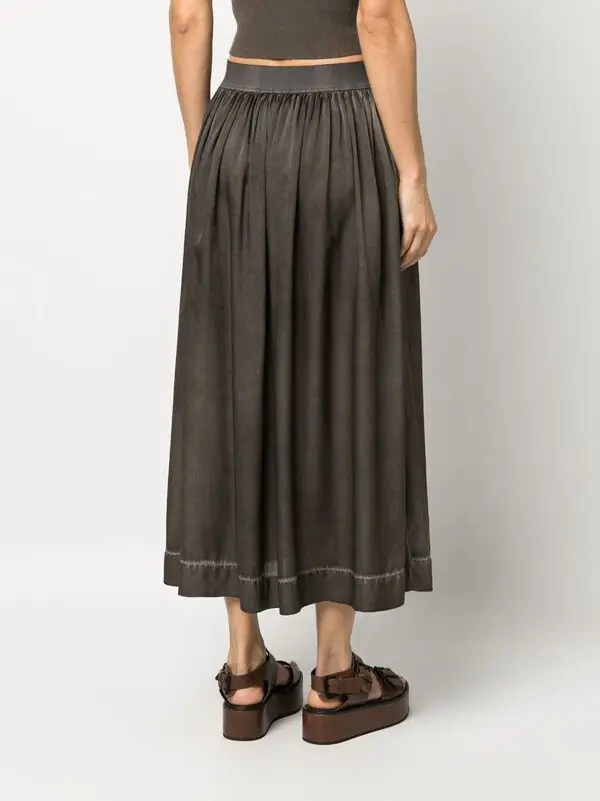 UMA WANG Ruched-detail Midi Skirt