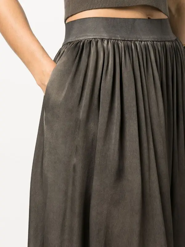 UMA WANG Ruched-detail Midi Skirt