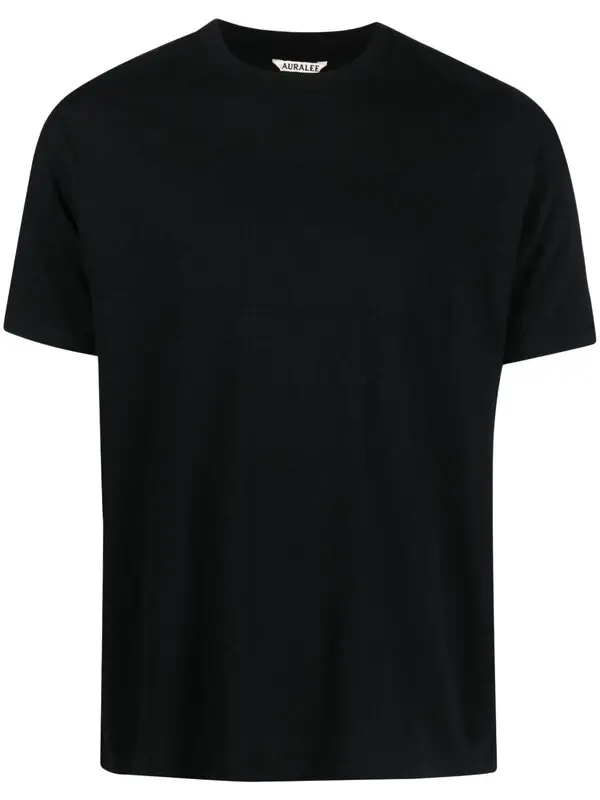 Auralee Crew-neck Cotton T-shirt - Black