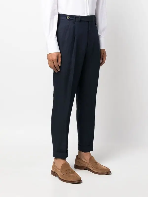 Brunello Cucinelli Off-centre Linen Trousers
