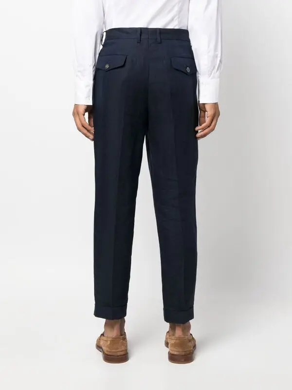 Brunello Cucinelli Off-centre Linen Trousers