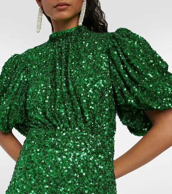 rotate green sequin dress Bella Sequin Off Shoulder Shift Dress – Hoytie Toytie