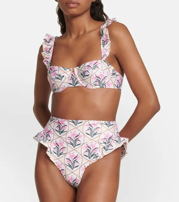 Agua Bendita Kiwi Orquidea Bikini Top - Multicoloured