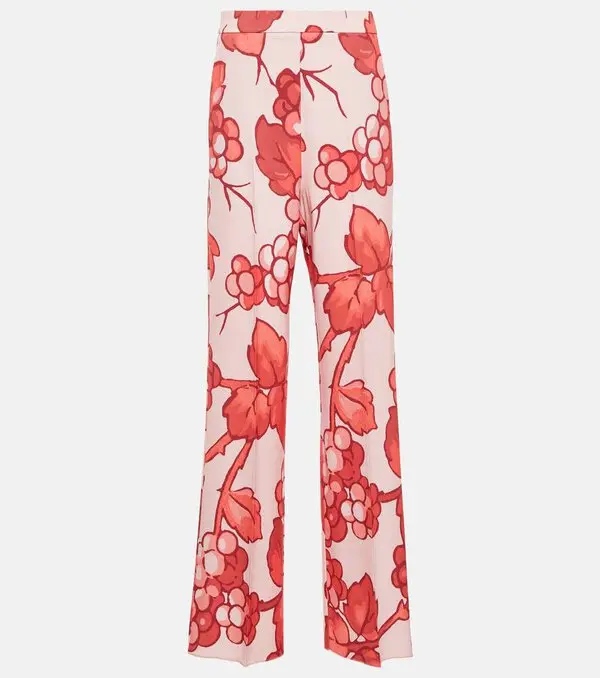 Etro Floral High-rise Pants - Pink