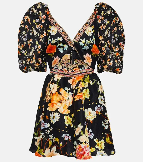 Camilla Embellished Silk Minidress