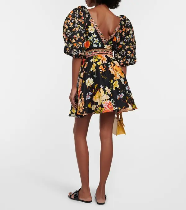 Camilla Embellished Silk Minidress