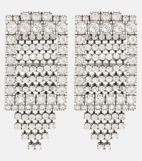 Balenciaga Club Crystal-embellished Drop Earrings
